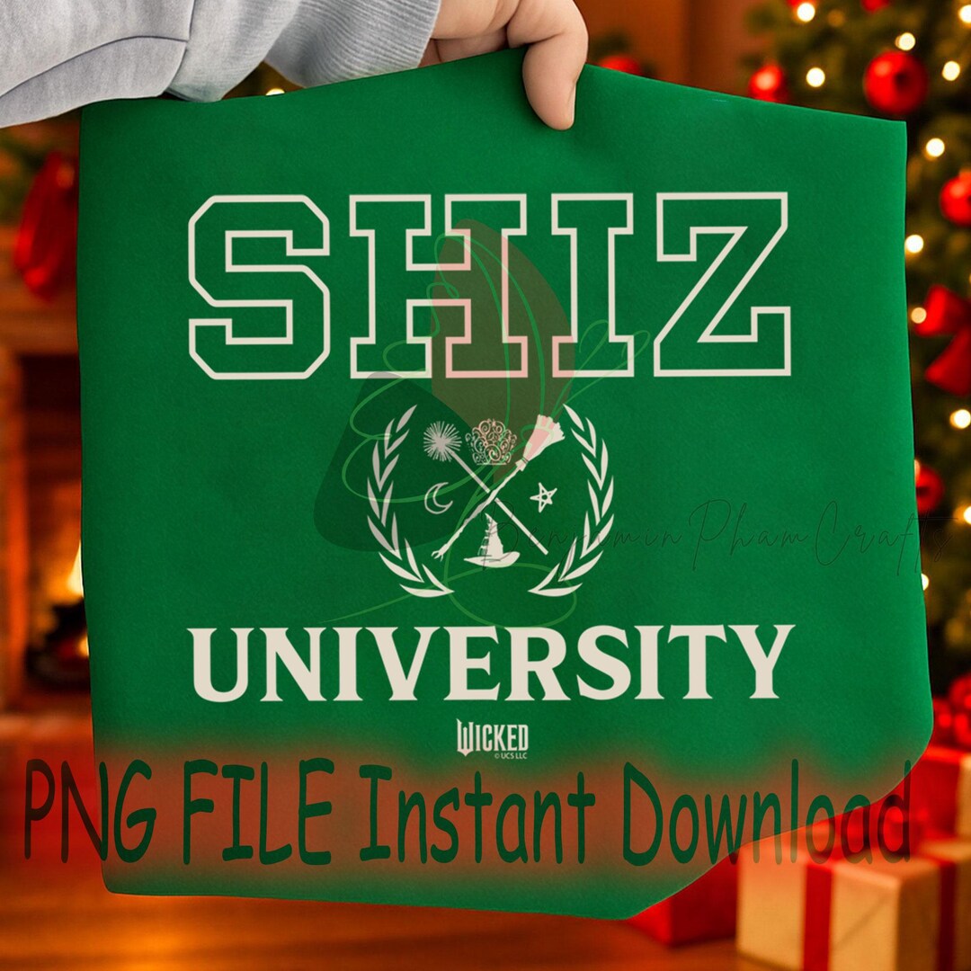 Wicked Shiz University Emblem PNG, Pink and Green Musical Gift, Funny ...