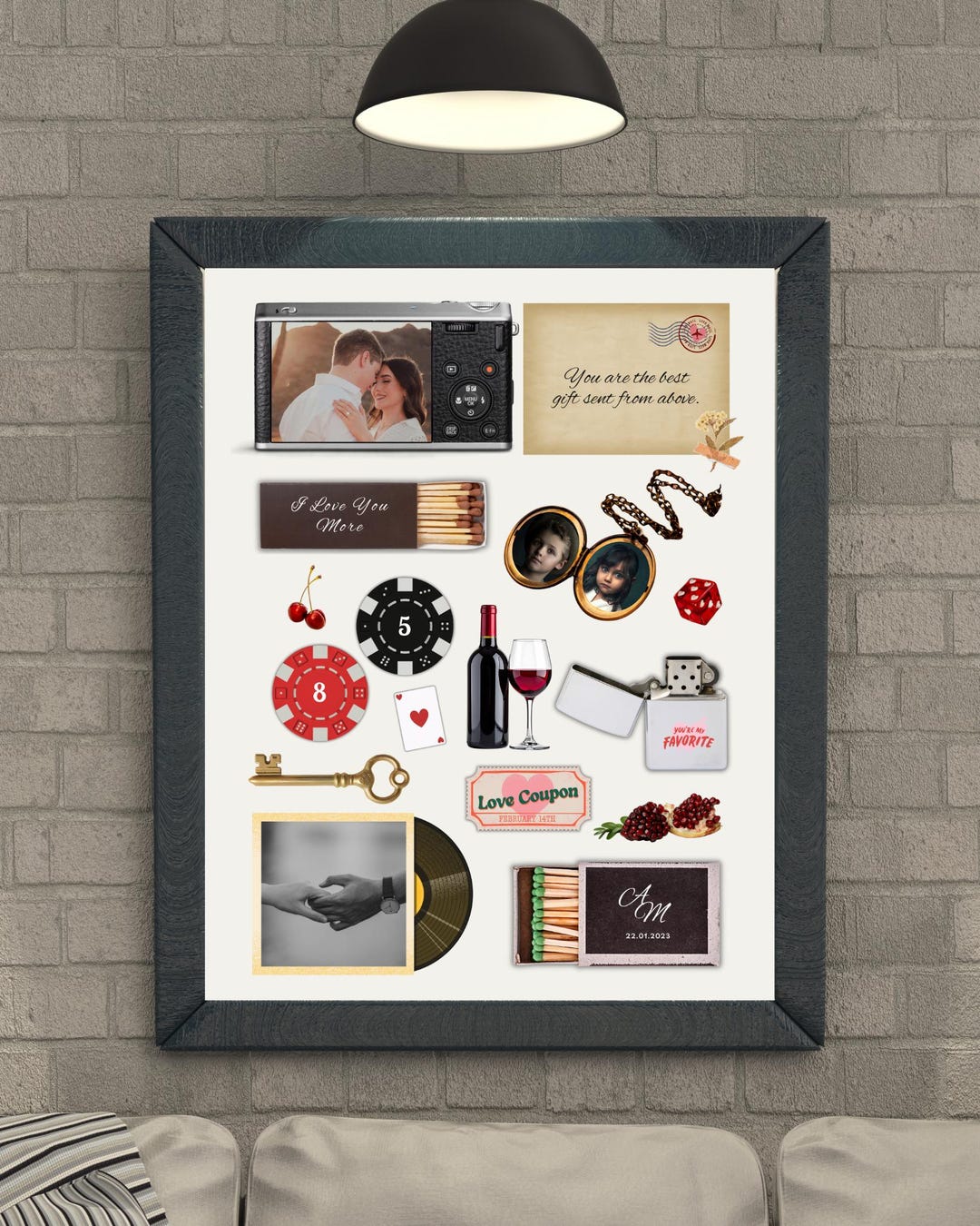 Matchbox Memory Poster Canva Template | Romantic Valentine Gift for ...