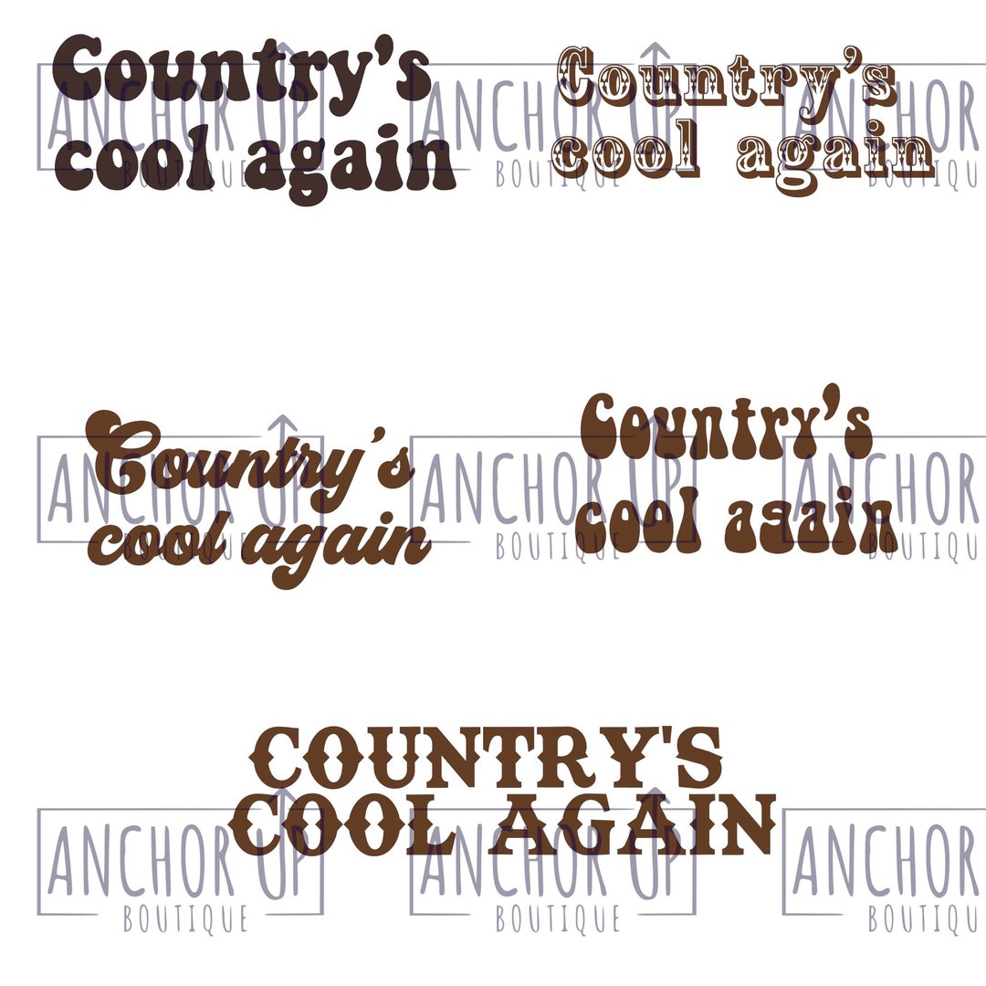 Country's Cool Again PACK SVG - Etsy