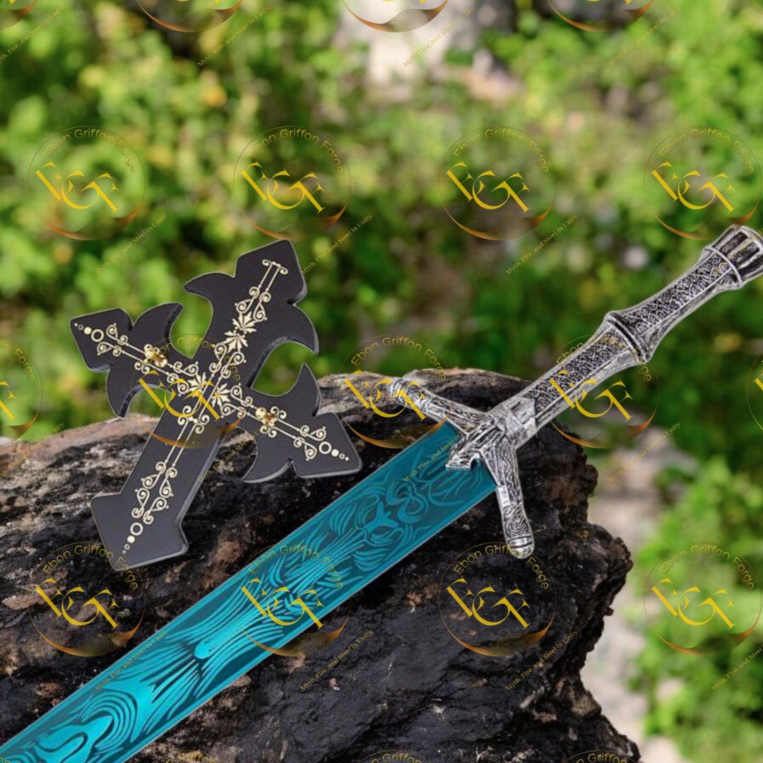 Holy Moonlight Sword Hand-forged Replica Blue Moon Sword – Full Metal ...
