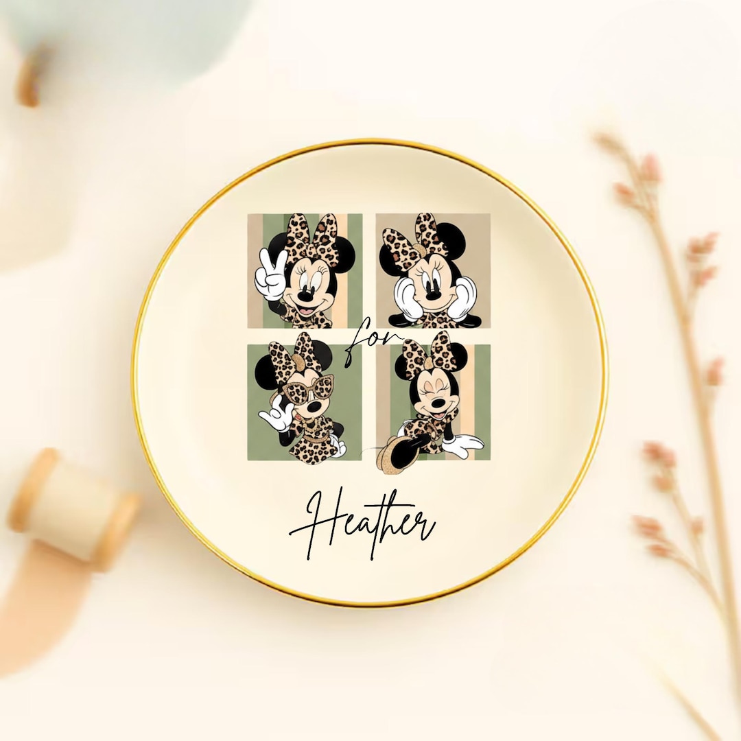 Custom Disney Minnie Trinket Dish, Engagement Disney Wedding Gifts ...