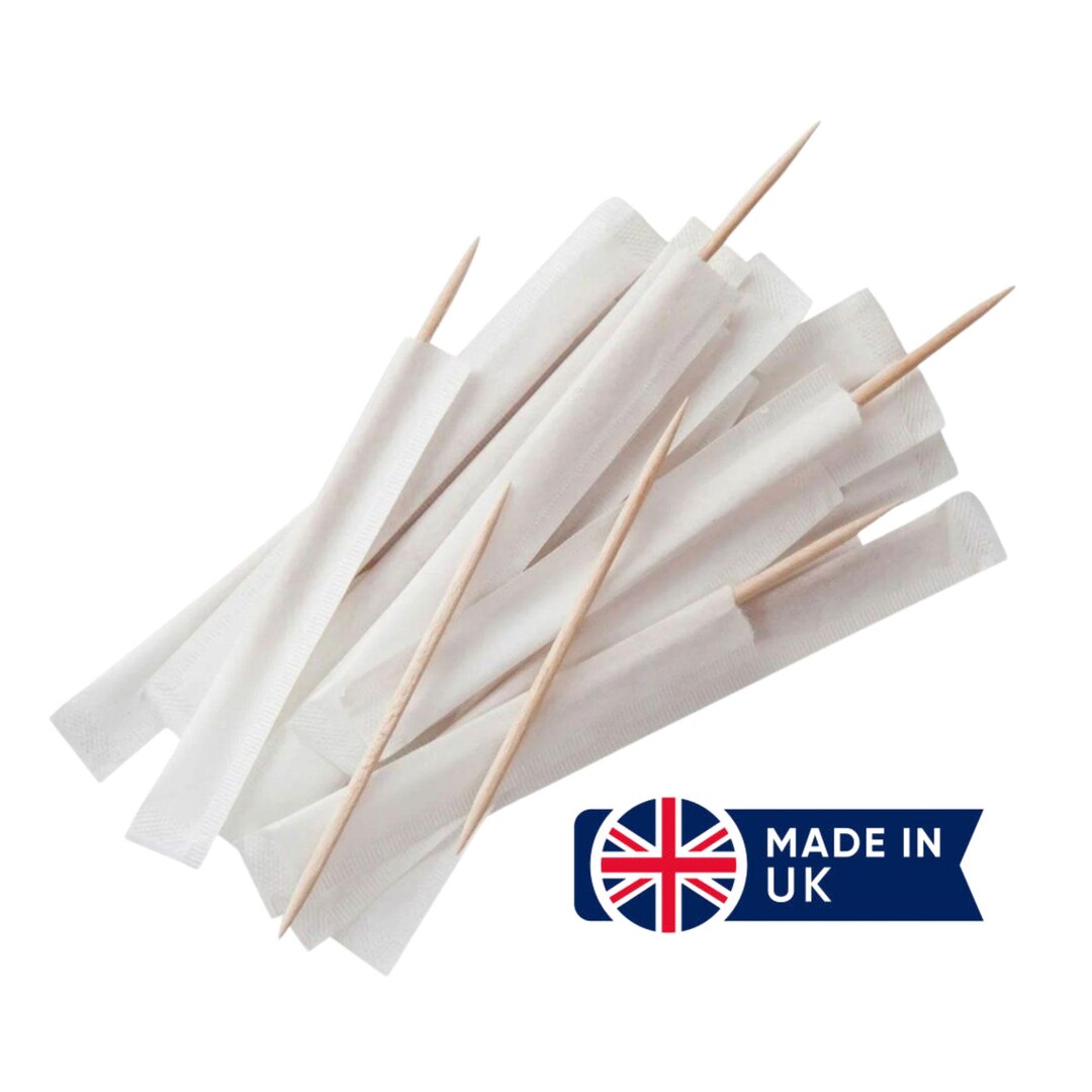 Bamboo Toothpicks Individually Wrapped Wooden Cocktail Sticks ...