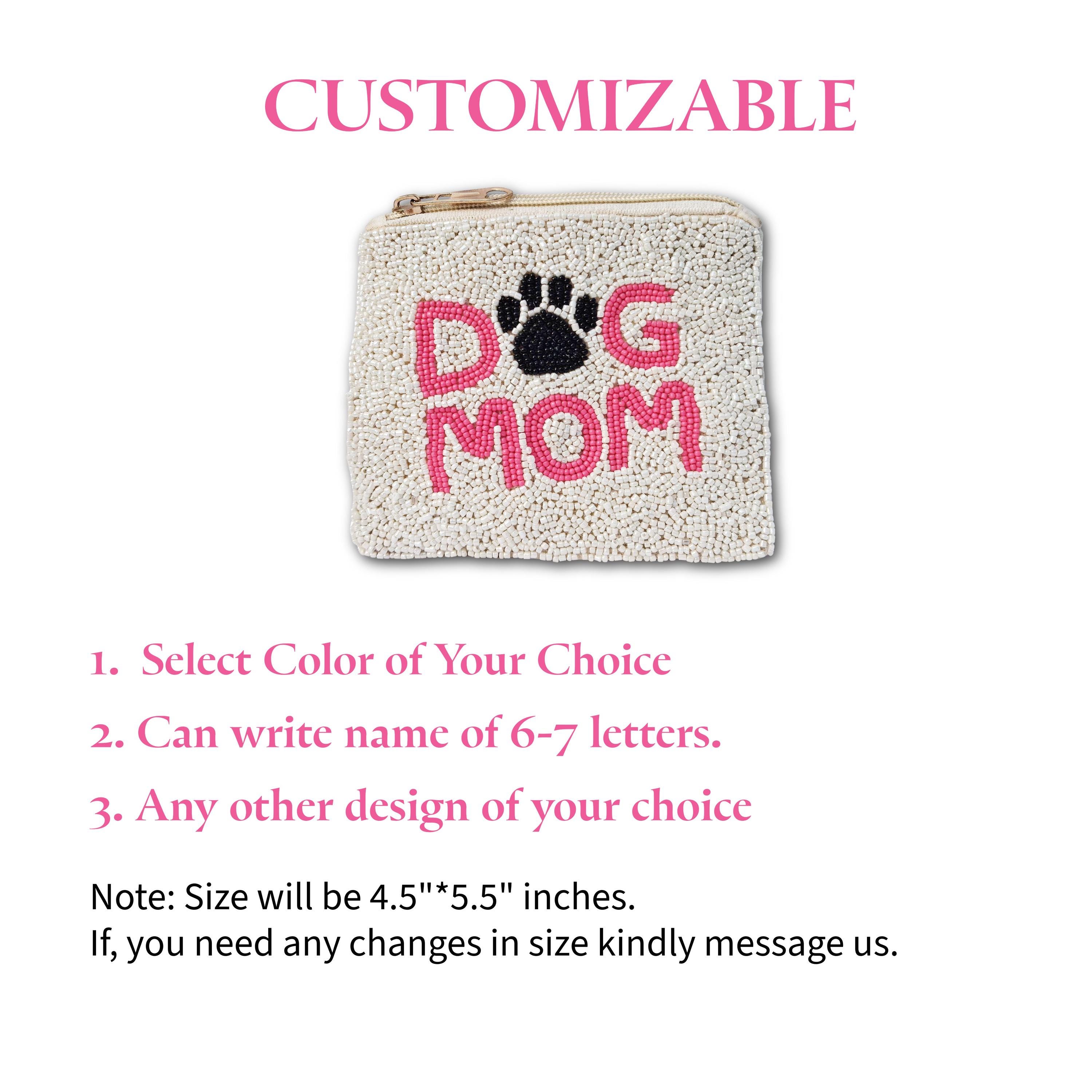 Handmade Beaded Dog Mom Coin Purse: Keychain Mini Pouch - Etsy