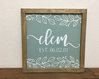 Our Story custom date sign personalized with important dates | Etsy