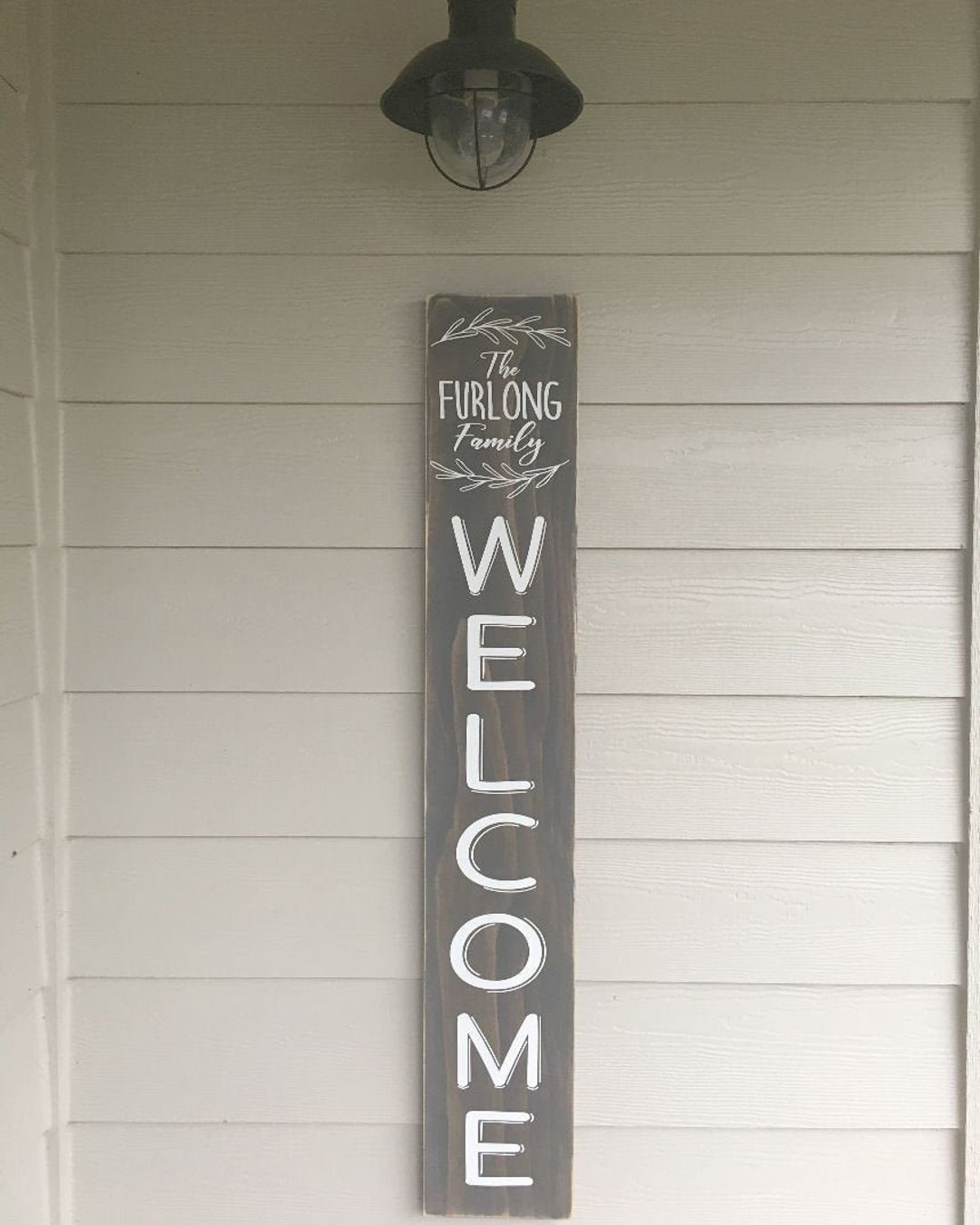 Personalized Welcome Porch Sign Tall Welcome Sign With Family Name ...