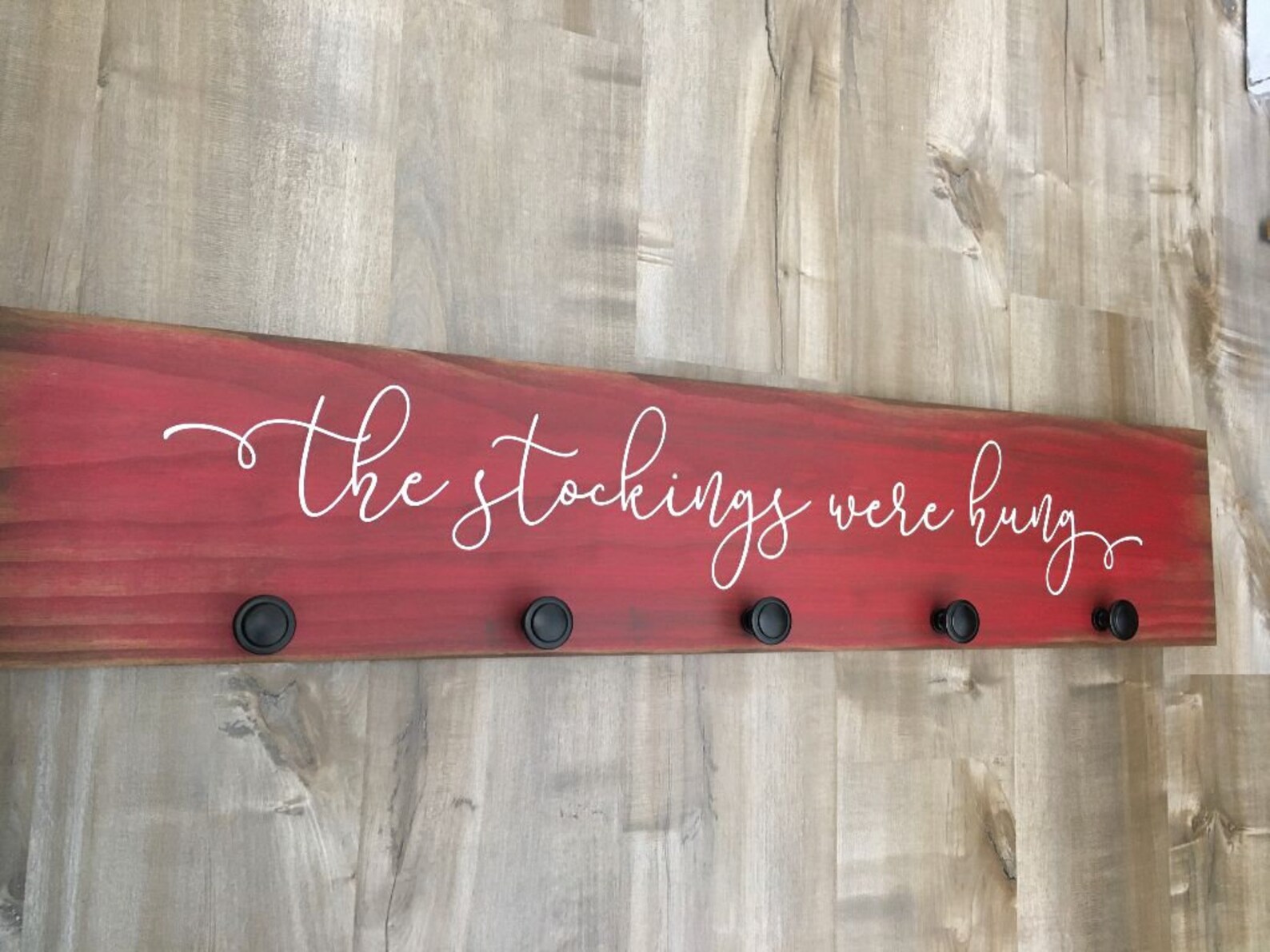 Christmas Stocking Holder Sign With the Stockings Were Hung - Etsy