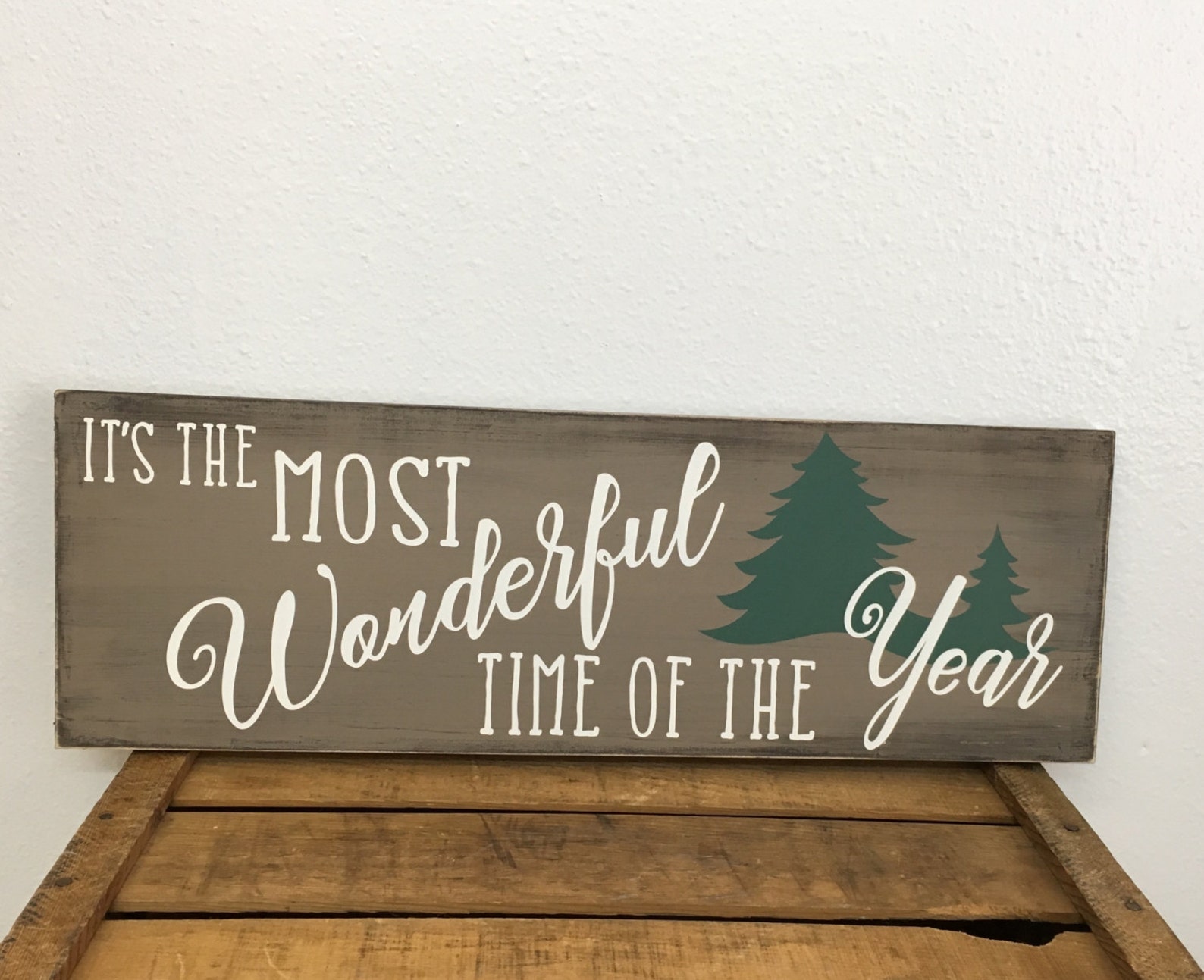 It's the Most Wonderful Time of the Year Christmas Sign - Etsy