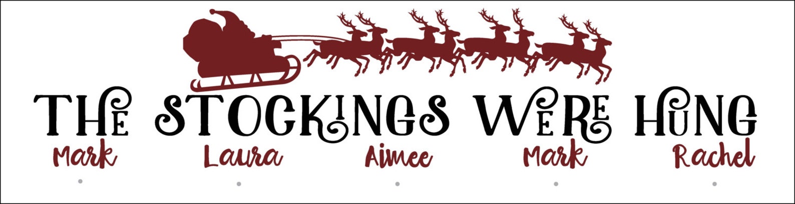 Christmas Stocking Holder Sign Personalized With Names the - Etsy Canada