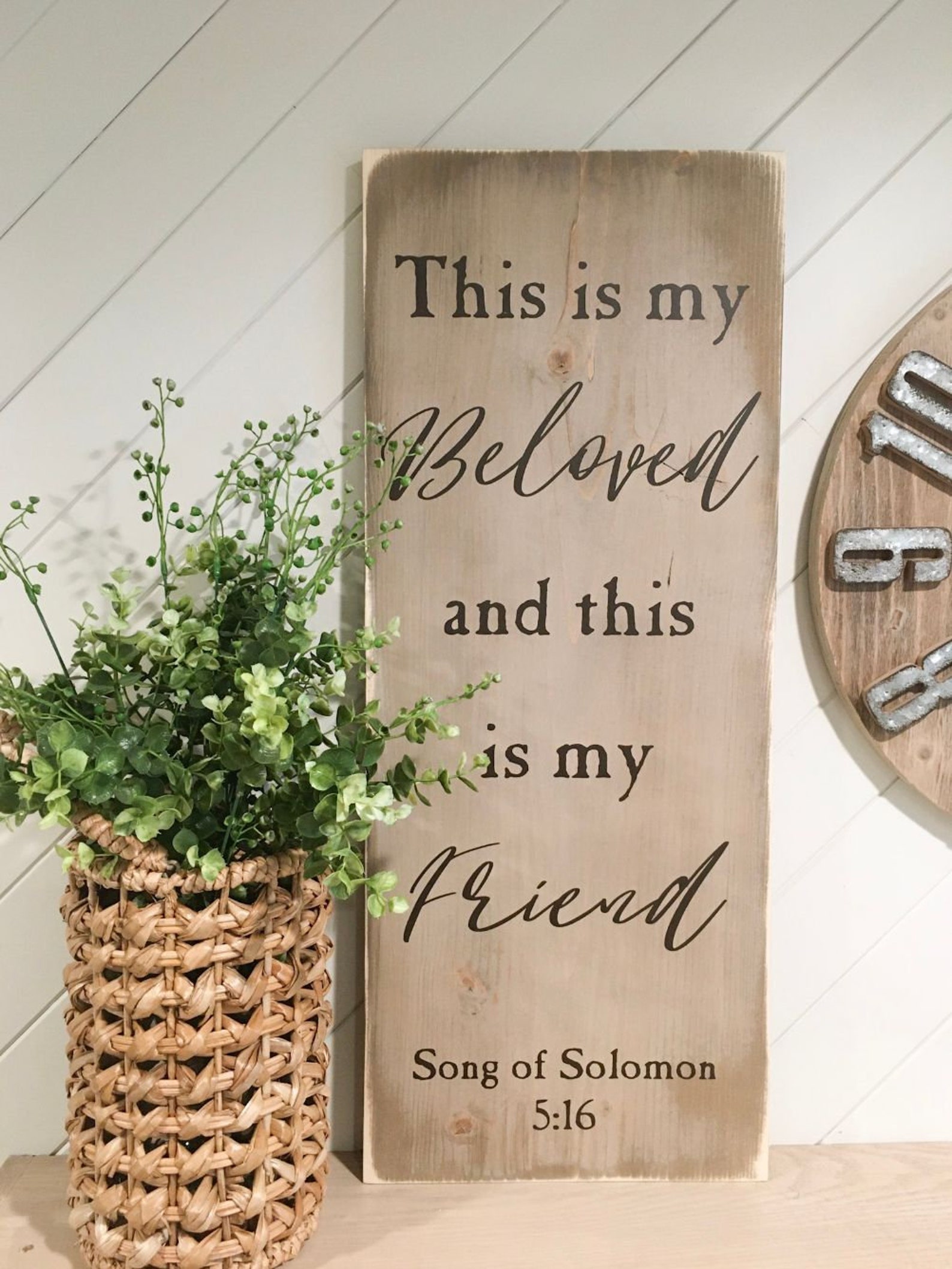 This is My Beloved and This is My Friend 11.25X28 in Size LR-200 - Etsy