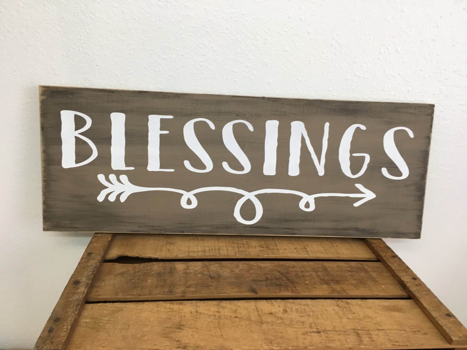 Blessings Sign With Arrow and Farmhouse Inspired Farmhouse | Etsy
