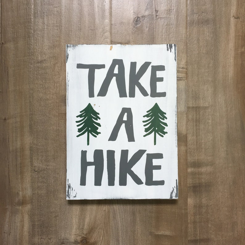 Take a Hike Wood Sign Wood Sign With Trees and Take a Hike | Etsy