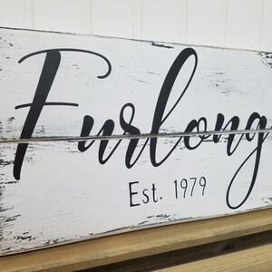 Farmhouse Style Small Pallet Sign With Family Name & Wedding Date Two ...