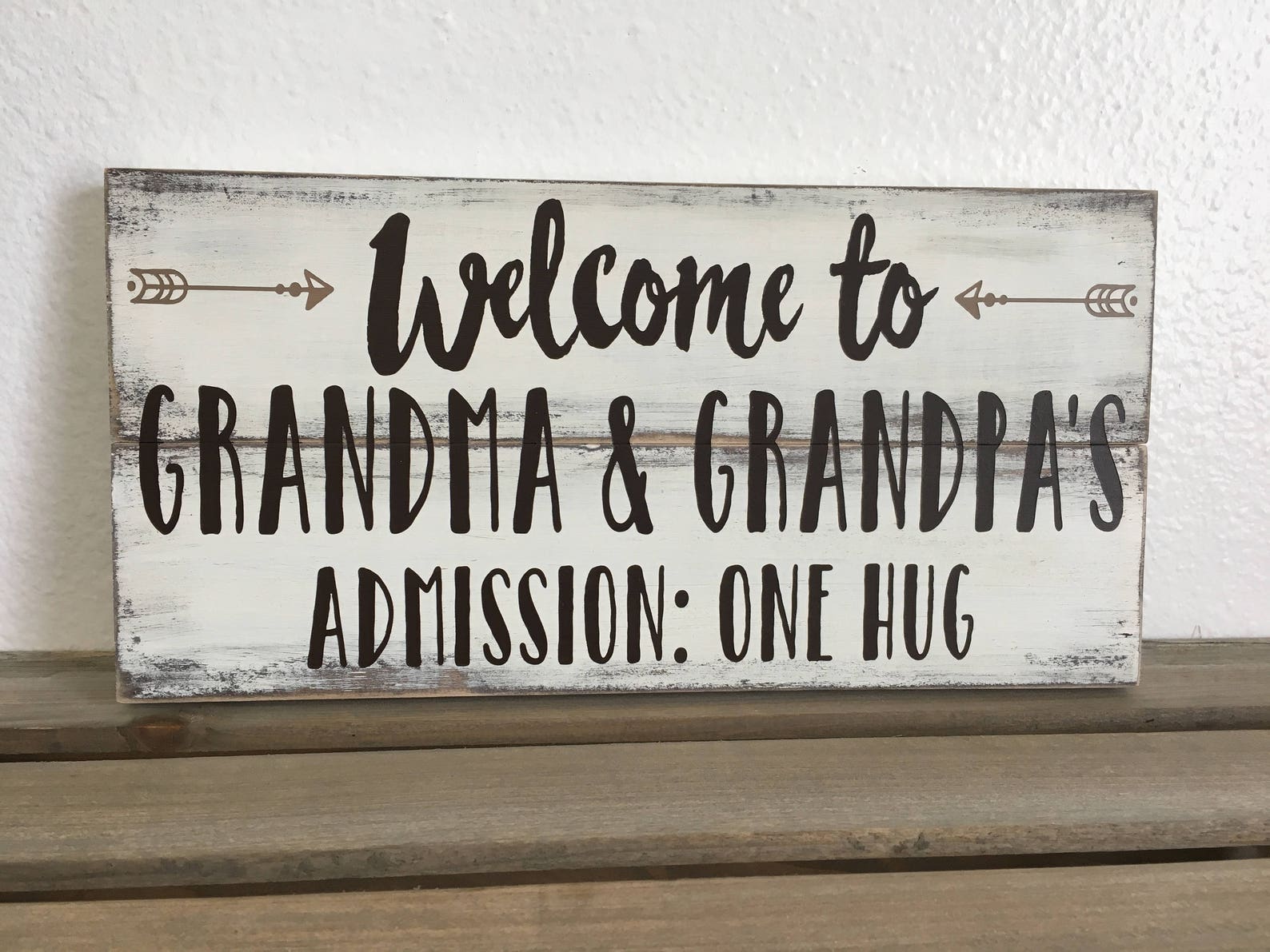 Grandparents Sign Welcome to Grandma & Grandpa's Rustic - Etsy