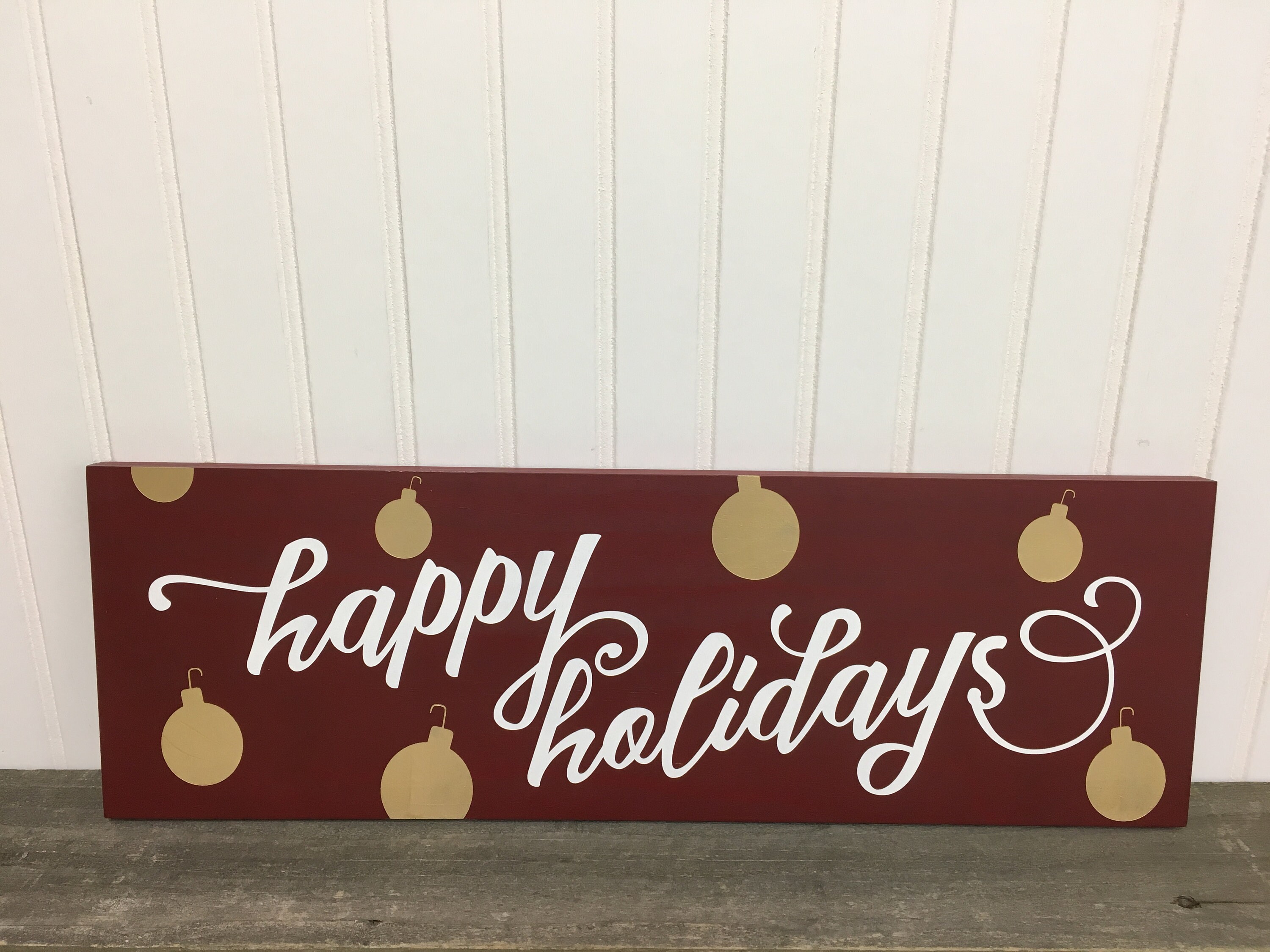 Happy Holidays Wood Sign