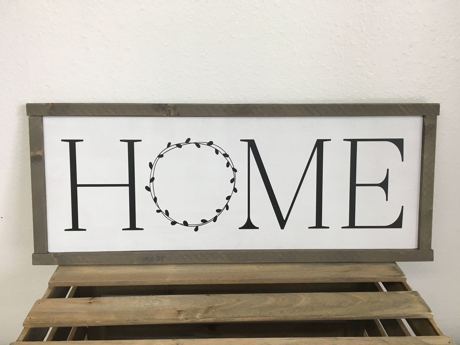 Home Wood Sign Wood Framed Home Sign Farmhouse Style Home - Etsy