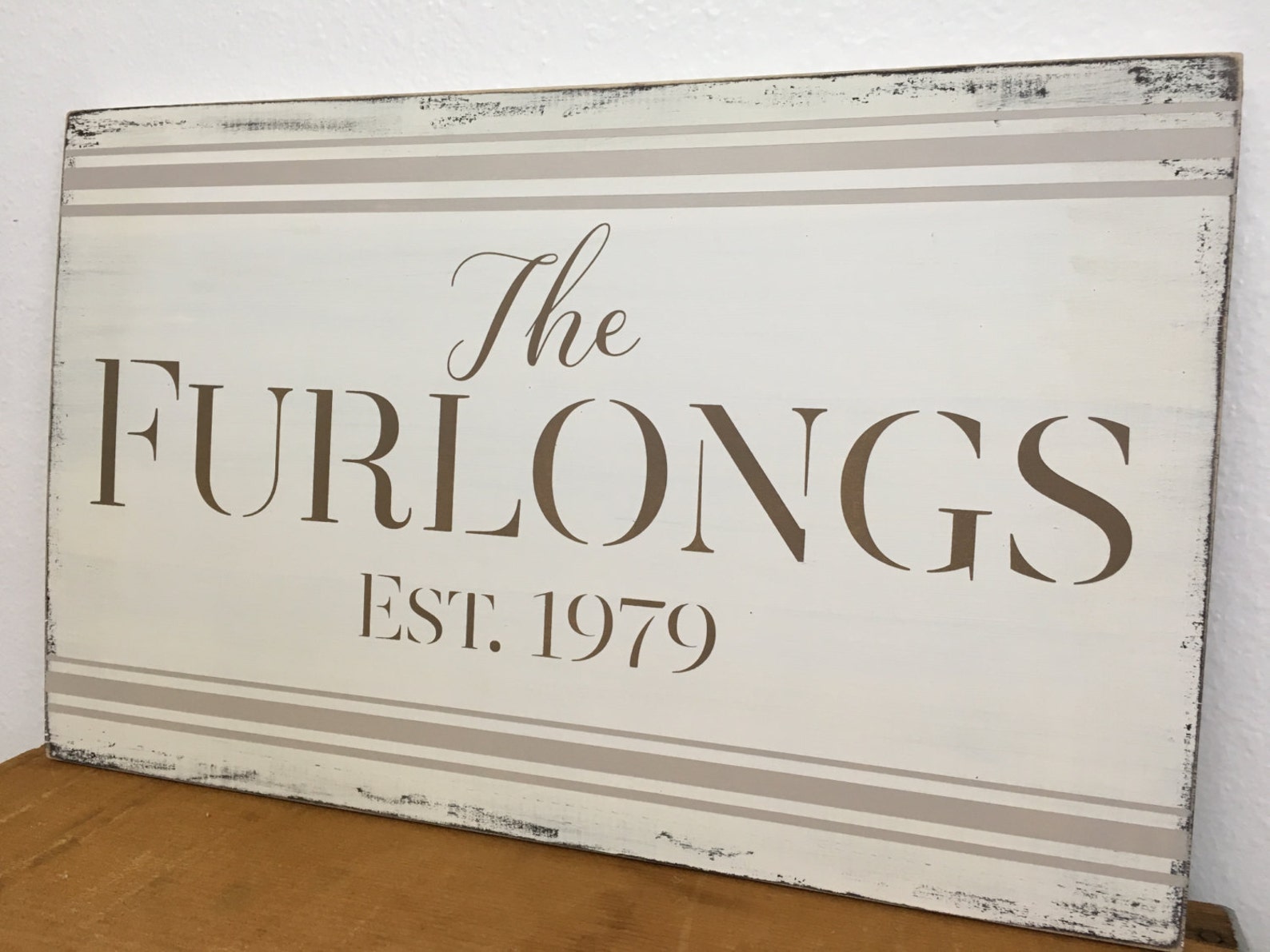 Family Established Wood Sign Farmhouse Style Handpainted - Etsy
