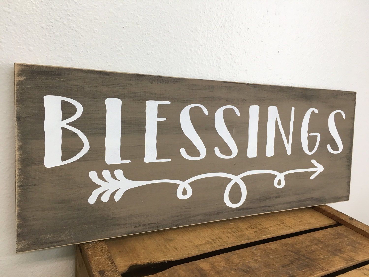Blessings Sign With Arrow and Farmhouse Inspired Farmhouse | Etsy