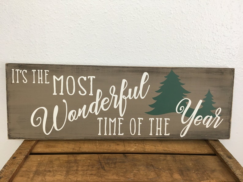 It's the Most Wonderful Time of the Year Christmas Sign - Etsy