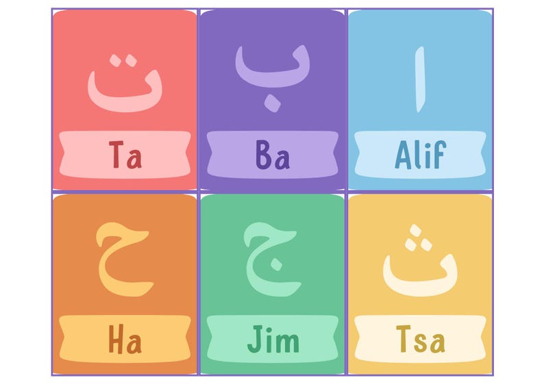 Printable Hijaiyah Flashcards for Kids | Arabic Alphabet Flash Cards ...