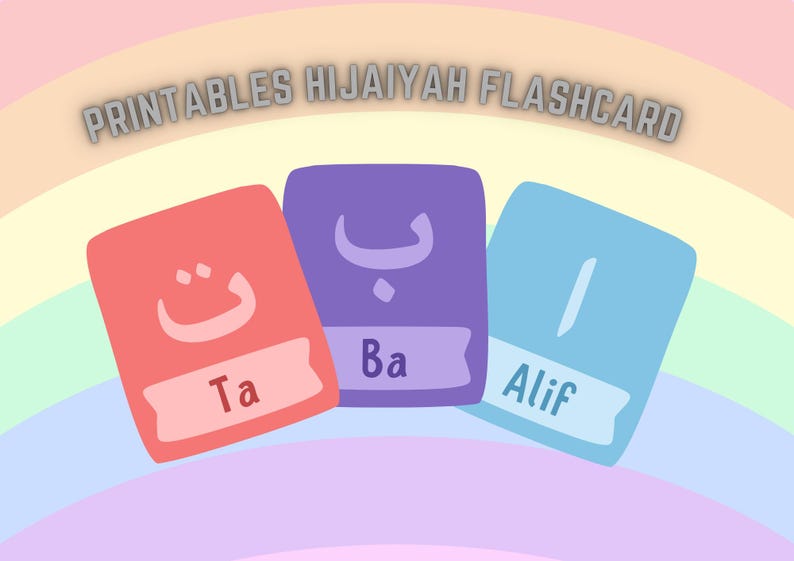 Printable Hijaiyah Flashcards for Kids | Arabic Alphabet Flash Cards ...