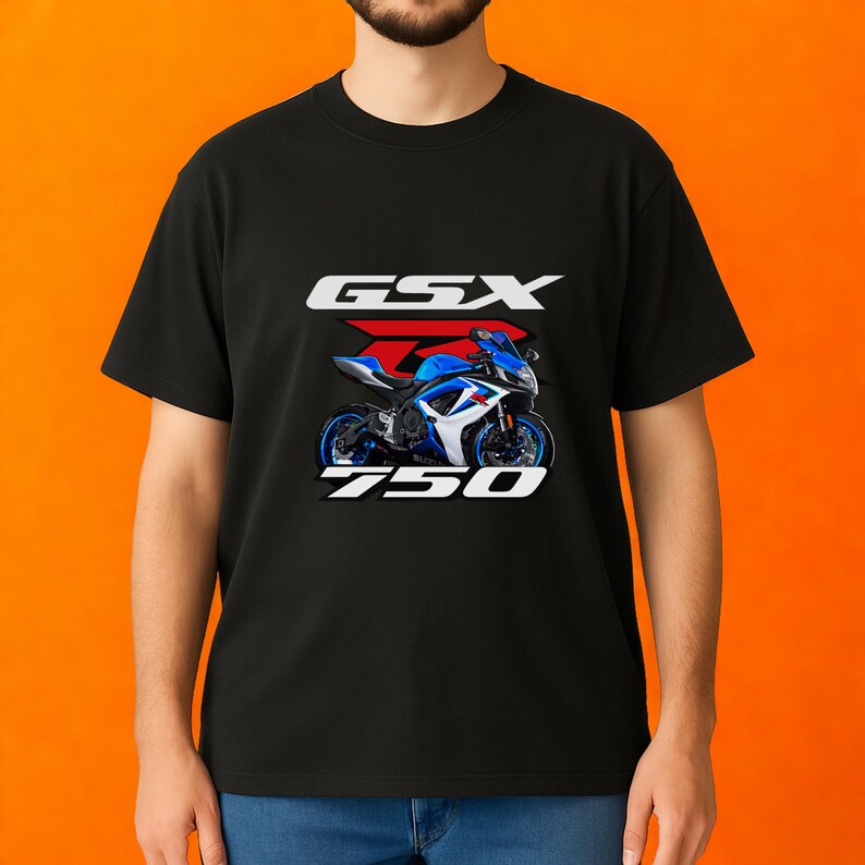 T-shirt Inspired by Suzuki GSX-R750, Motorcycle Graphic Tee, Biker ...