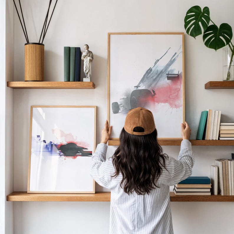 Formula 1 Car Poster, F1 Racetrack Wall Art (digital Download) - Etsy