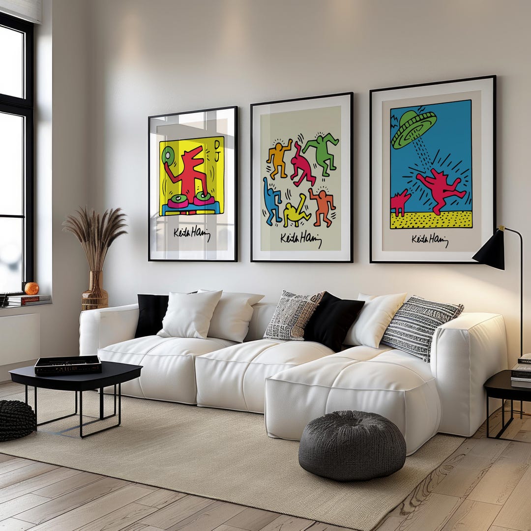 Keith Haring Wall Art Set, Colorful Pop Art Posters (digital Download ...