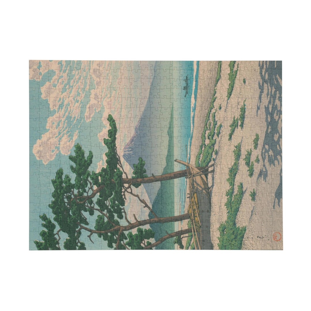 Coastal Pine Beach Scene Puzzle | 252/500/1000-piece - Etsy