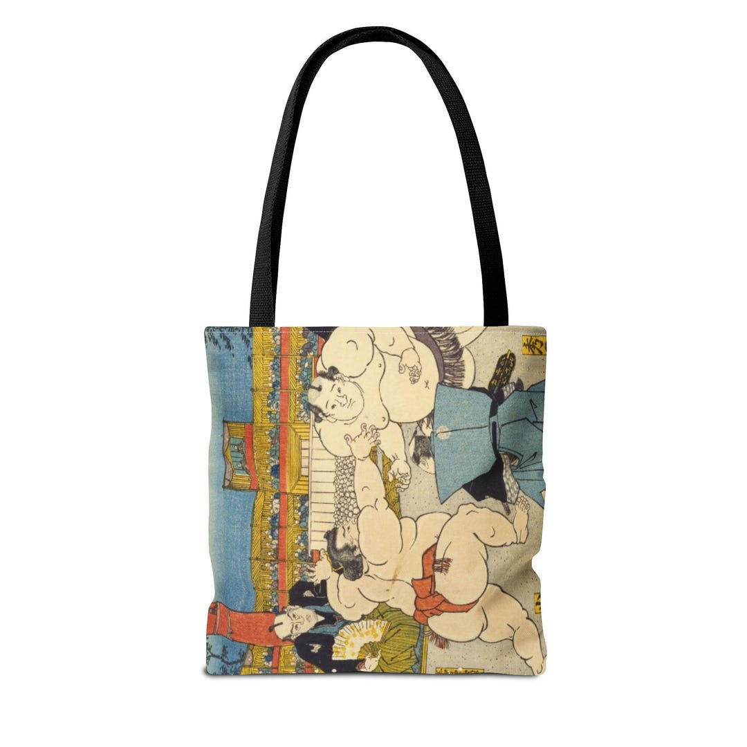 Sumo Wrestlers Vintage Ukiyo-e Tote Bag | Japanese Art Print - Etsy