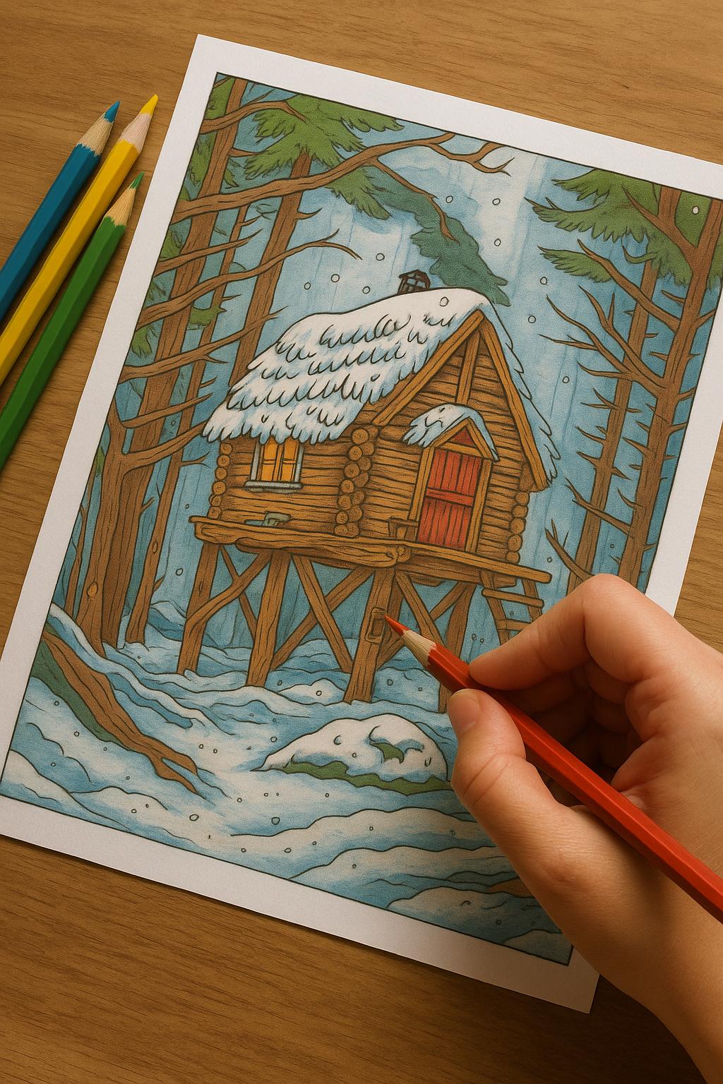 Mystic Winter Folklore Coloring Book | Enchanted Forest & Witchy Folk ...