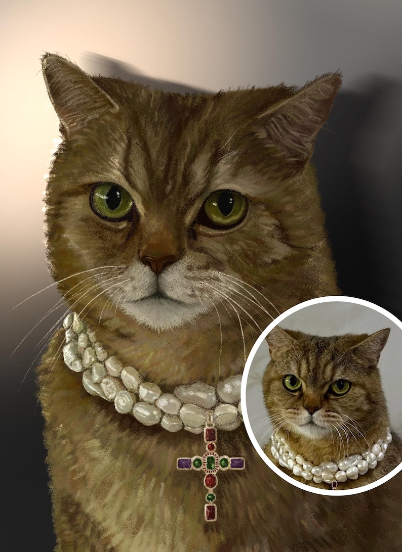 Custom Dog Portrait Digital NOT AI | Hand Drawn Pet Art From Photo ...