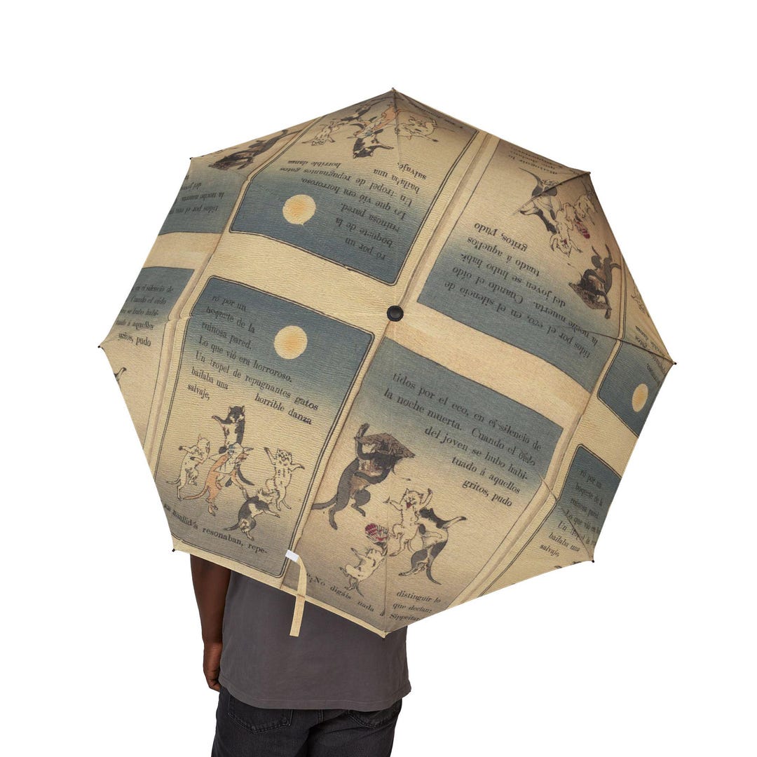 Vintage Japanese Cat Monster Umbrella, Folklore Illustration - Etsy
