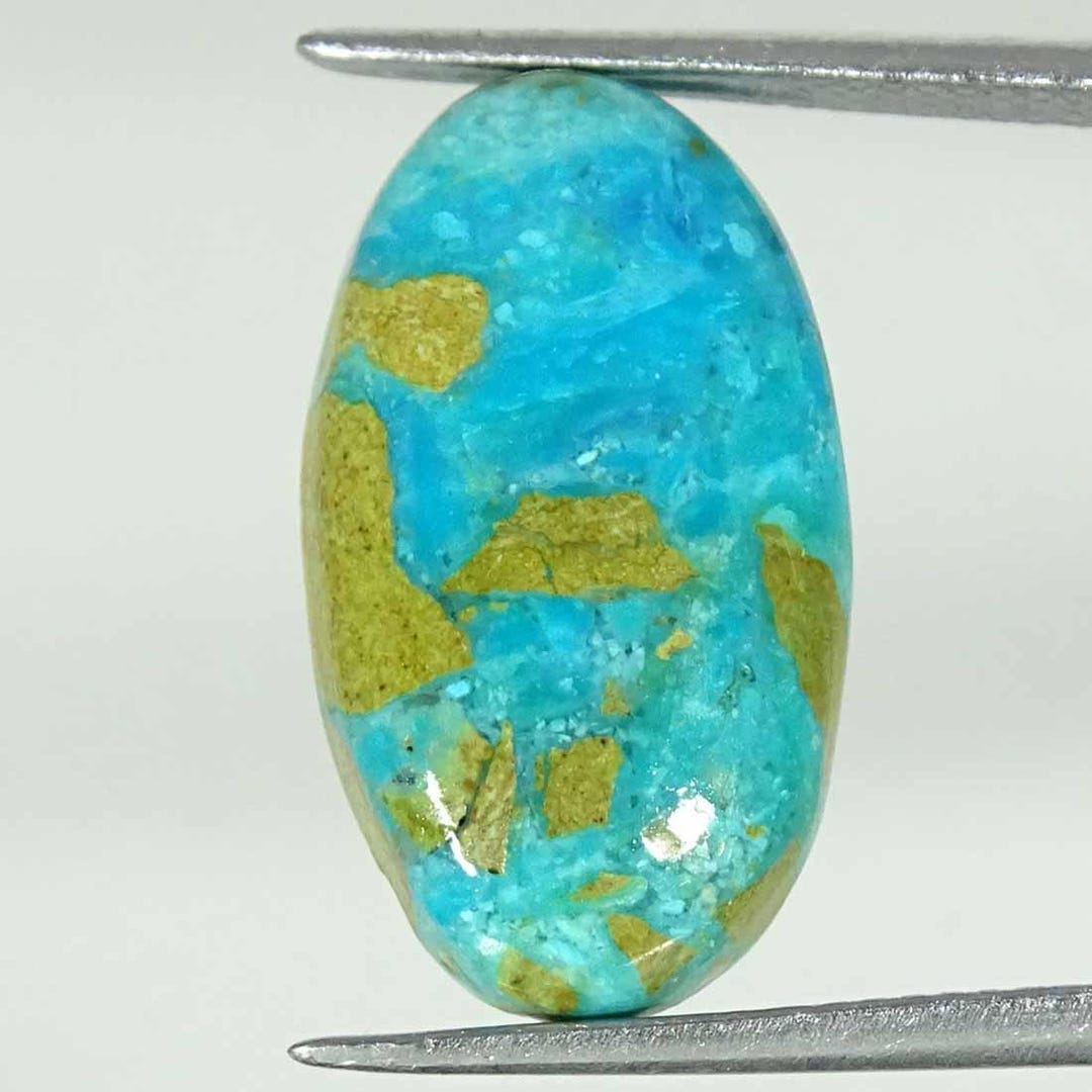 Blue Opalina Gemstone Oval 07.20cts Size 12x21x4mm Natural Cabochon ...