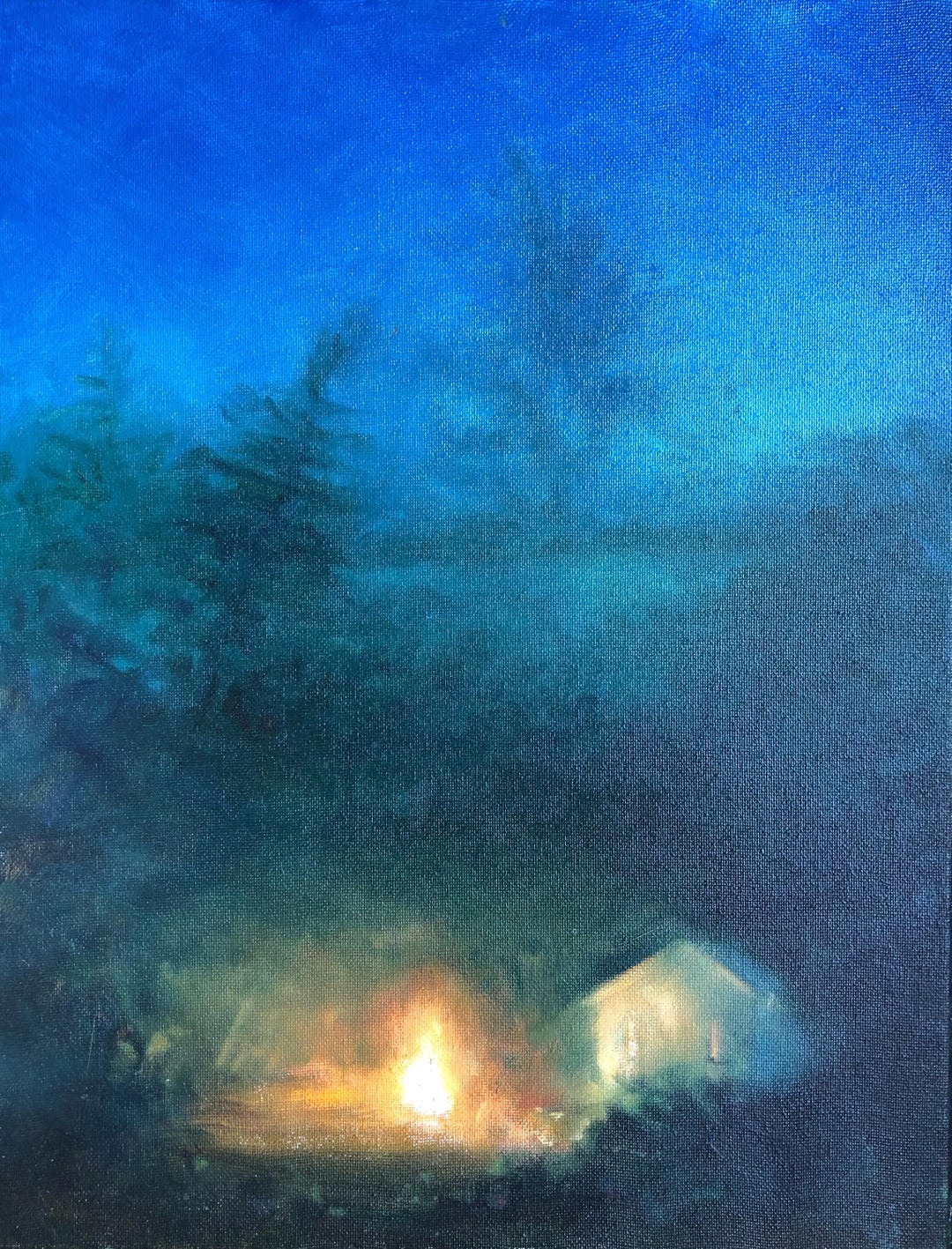 Bonfire, Original Oil Painting?on Canvas, 18”h. X 14” W. - Etsy