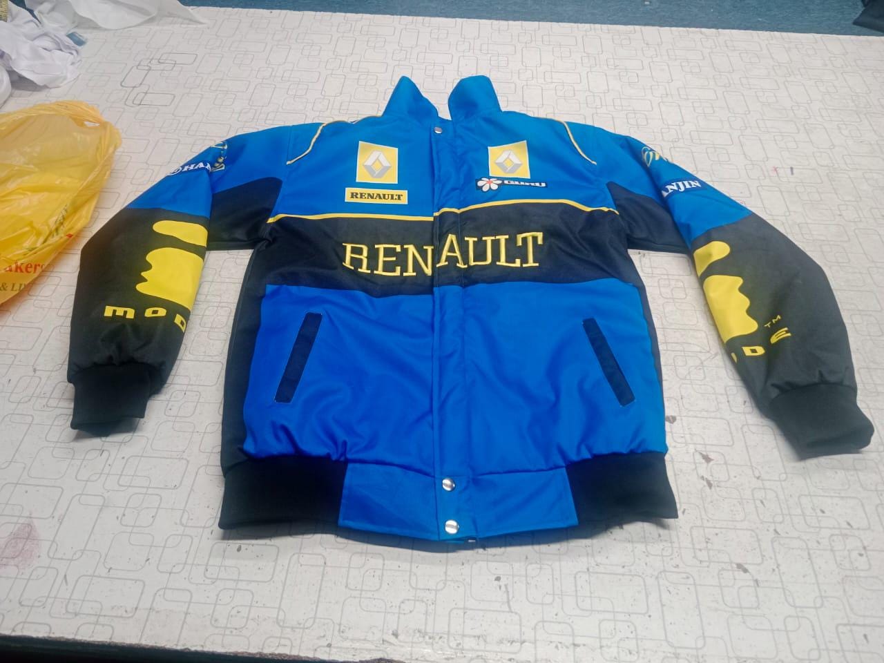 F1 Vintage Renault Racing Jacket Retro Motorsport Bomber Embroidered ...