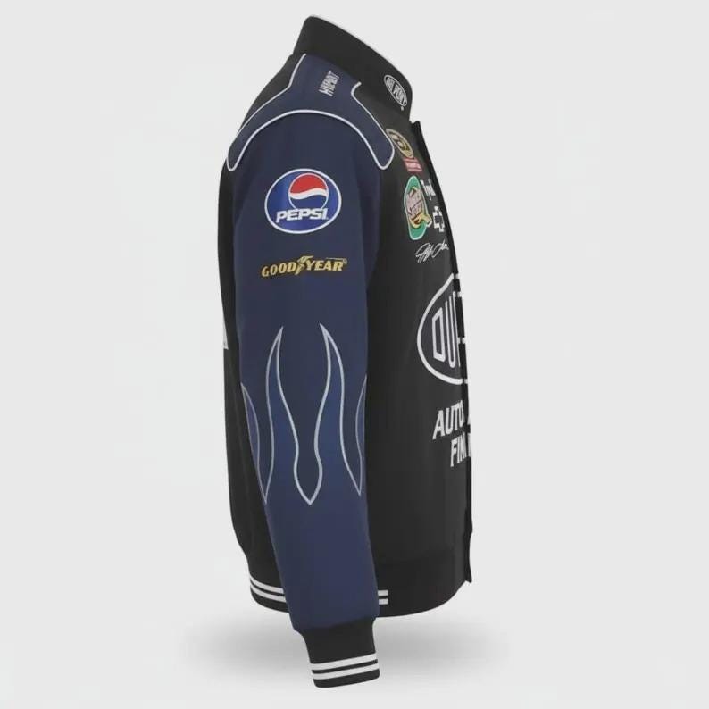 Jeff Gordon #24 Dupont NASCAR Racing Jacket | Black Blue Flame ...