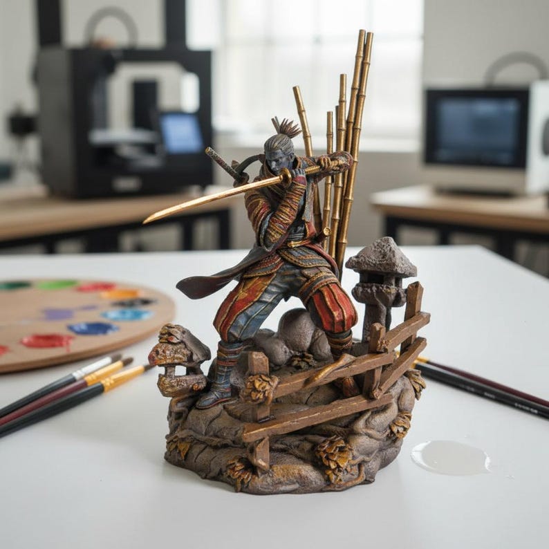 Sekiro STL File – Shadows Die Twice Shinobi 3D Printable Model (digital ...