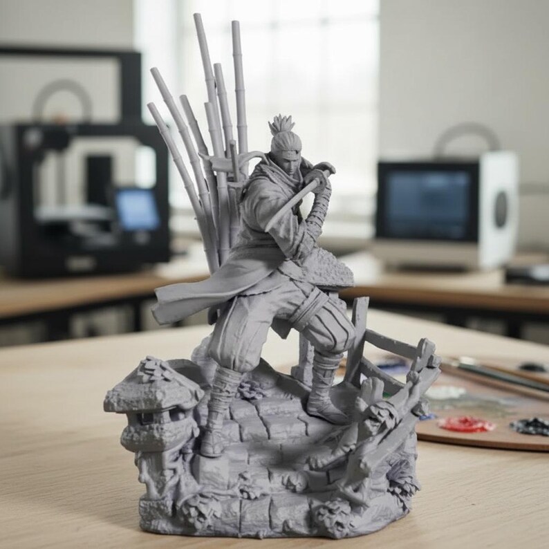 Sekiro STL File – Shadows Die Twice Shinobi 3D Printable Model (digital ...