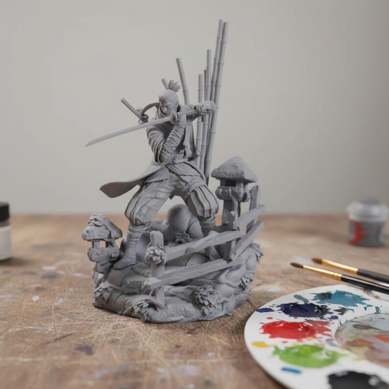 Sekiro STL File – Shadows Die Twice Shinobi 3D Printable Model (digital ...