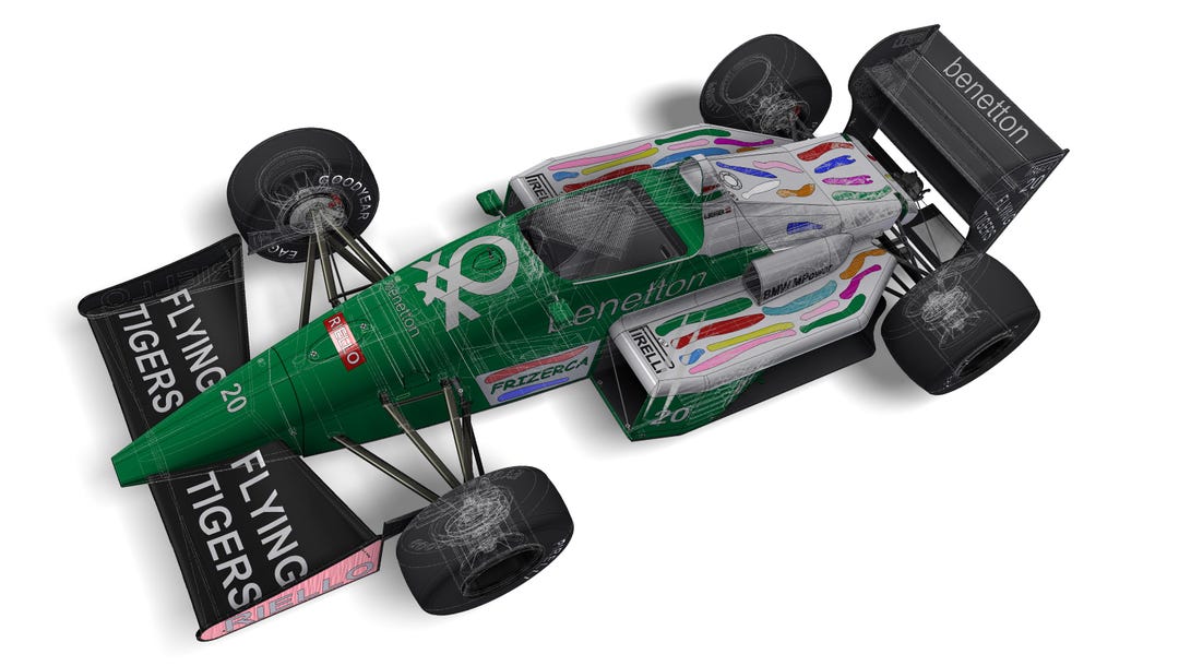 Benetton BMW B186 Highly Detailed 3D Wireframe Print - Etsy