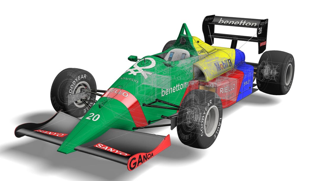 Benetton Ford B187 Highly Detailed 3D Wireframe Print - Etsy