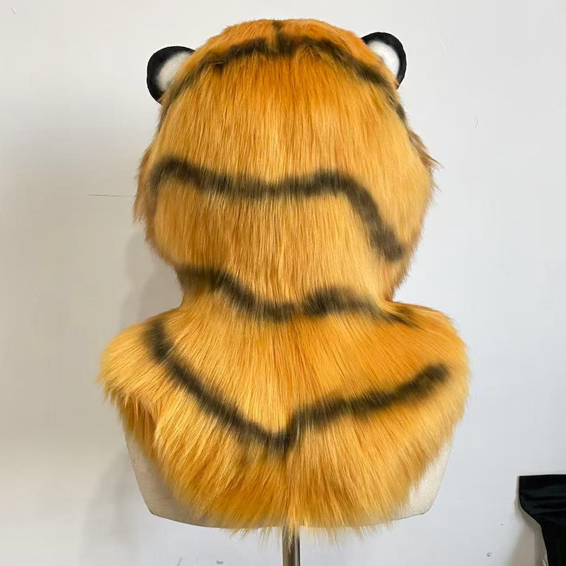 Premade Movable Jaw Tiger Furry Head Realistic Fursuit Head Handmade ...