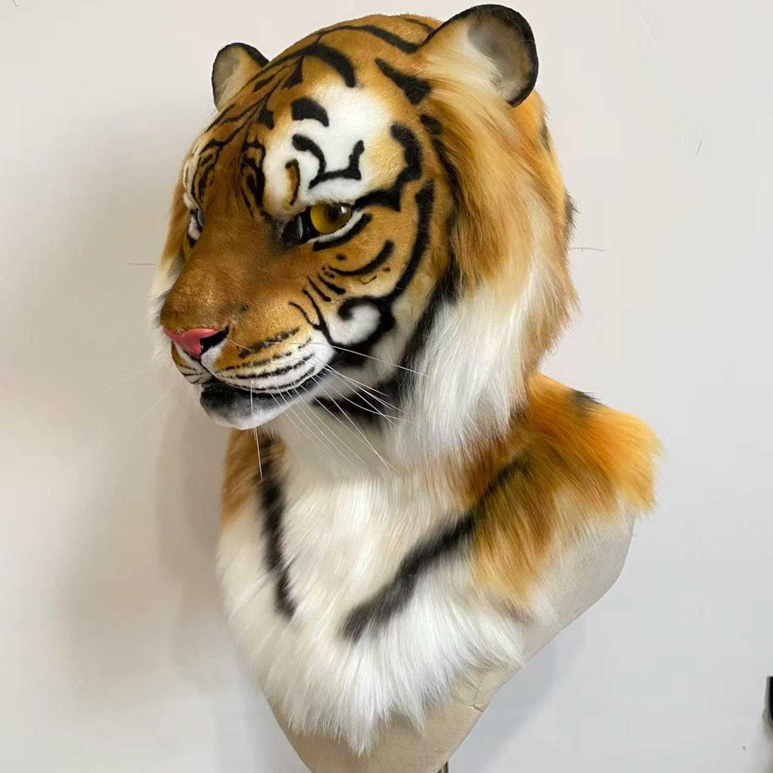 Premade Movable Jaw Tiger Furry Head Realistic Fursuit Head Handmade ...