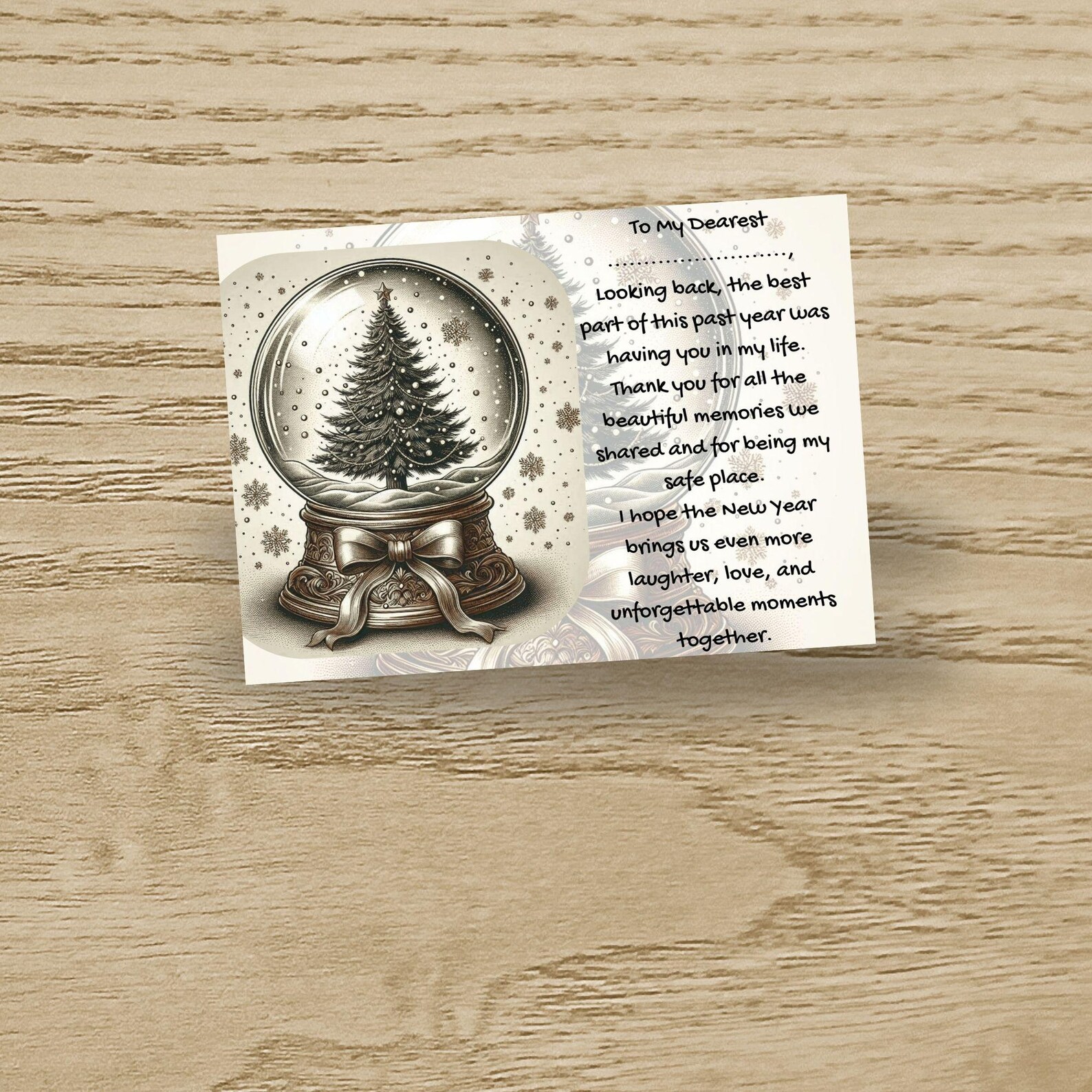 Printable New Year Card 2026 | Fill in the Blank Love Note | Vintage ...