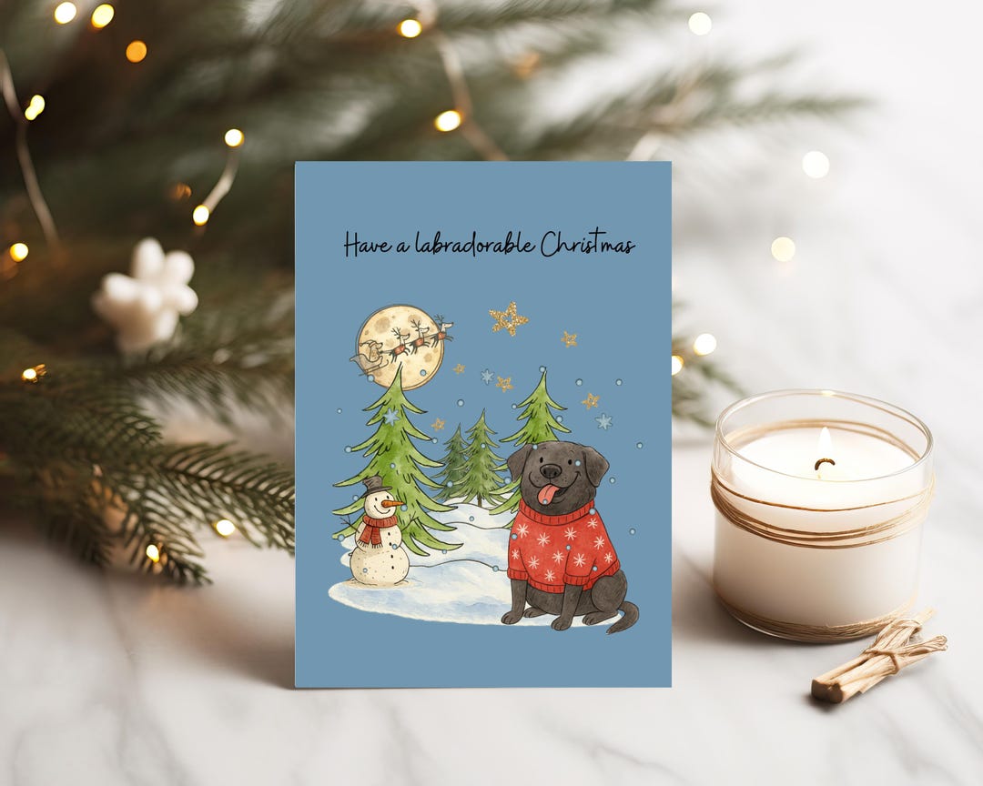 Labrador Christmas Cards Multipack, Funny Dog Holiday Card Set - Etsy
