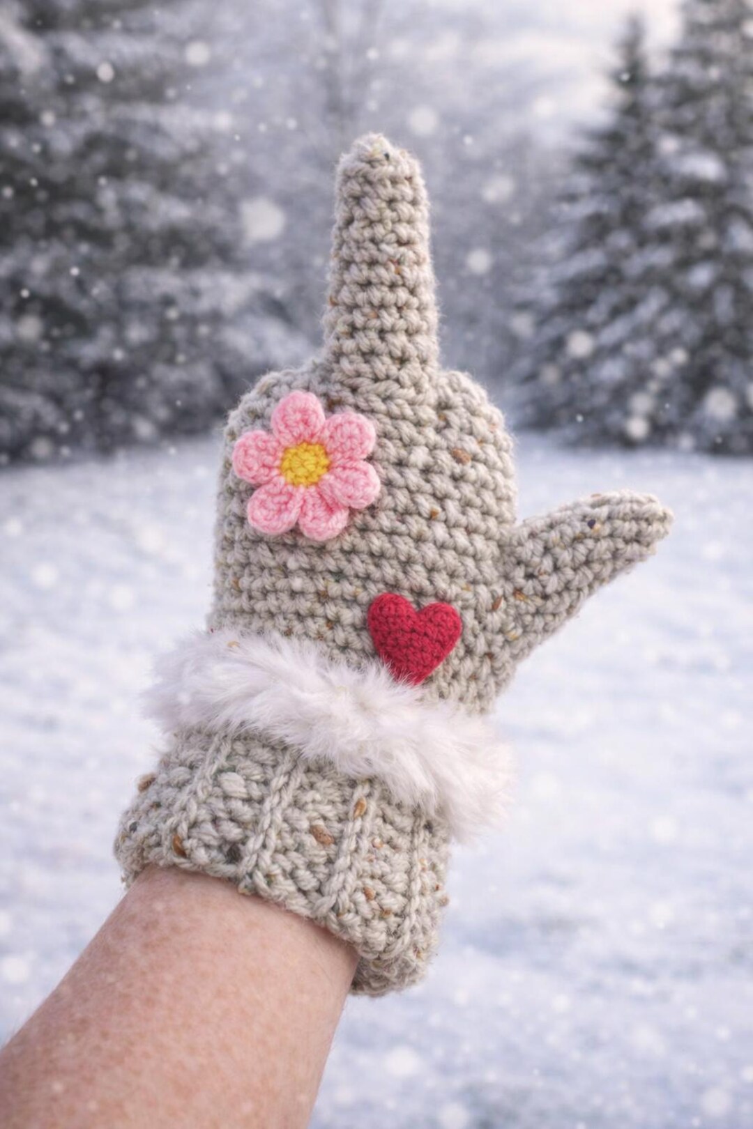 F'U Mittens Crochet Pattern PDF | Funny Middle Finger Gloves | Baby to ...