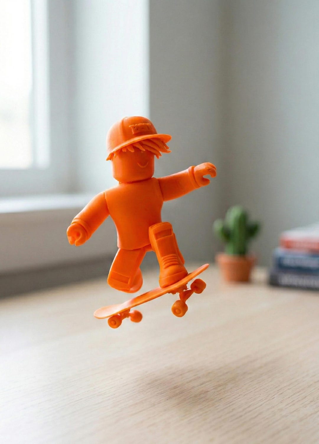 Block Figure Skater | 3D Blocky Character | Skate Desk Toy | Kids Room ...