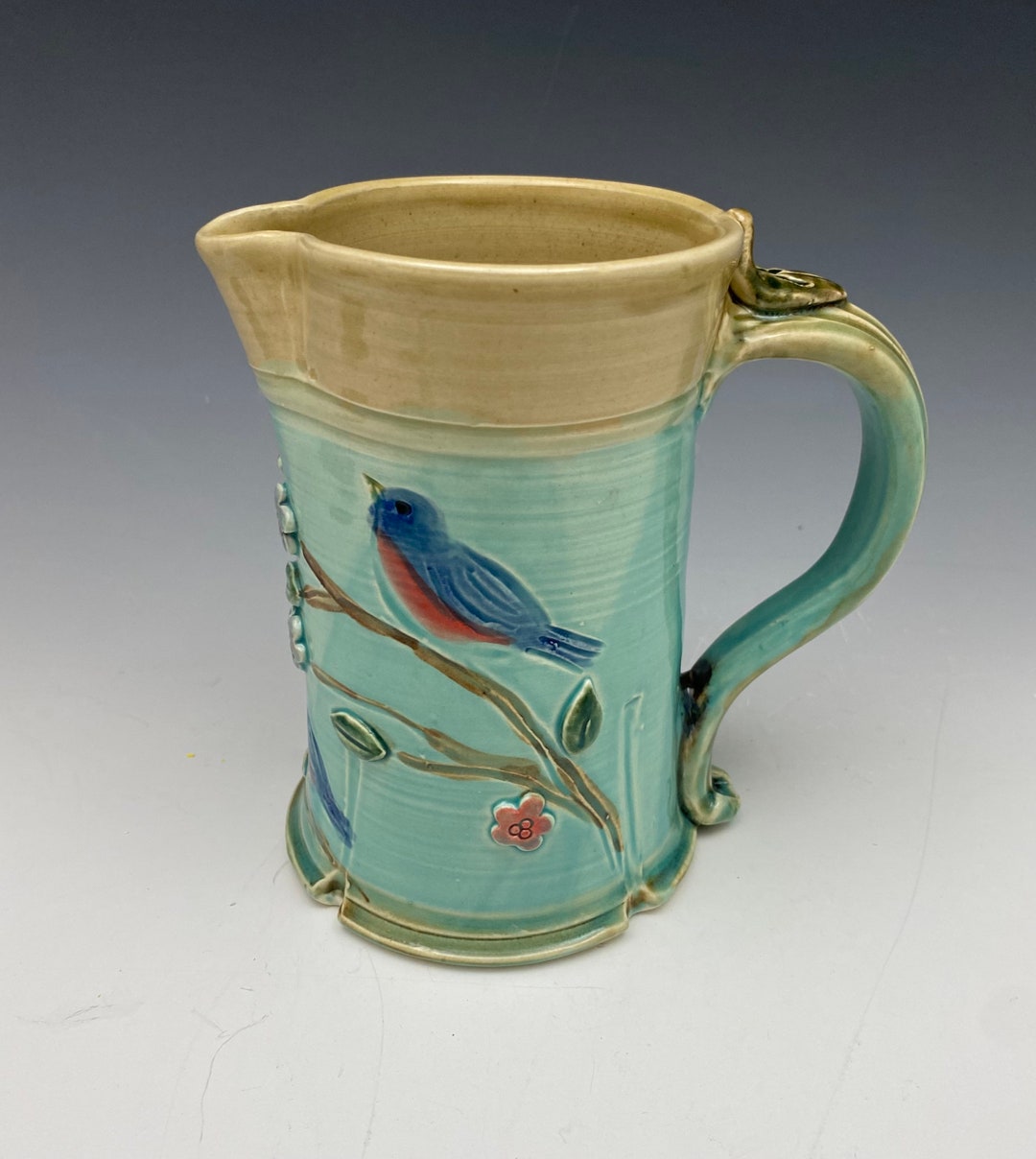 Decorative Bluebird Pitcher - Etsy