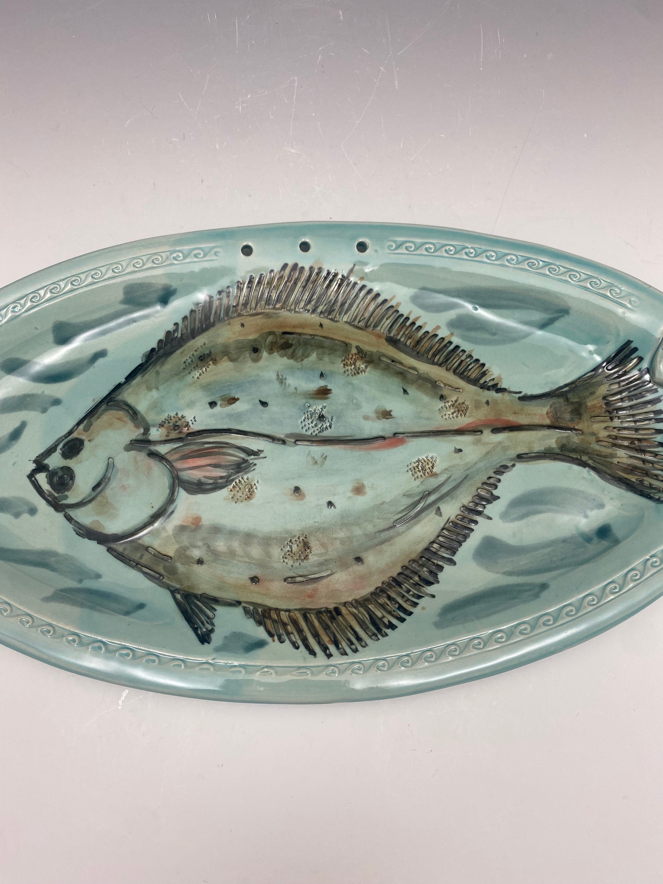 Oval Fish Platter With Handles - Etsy