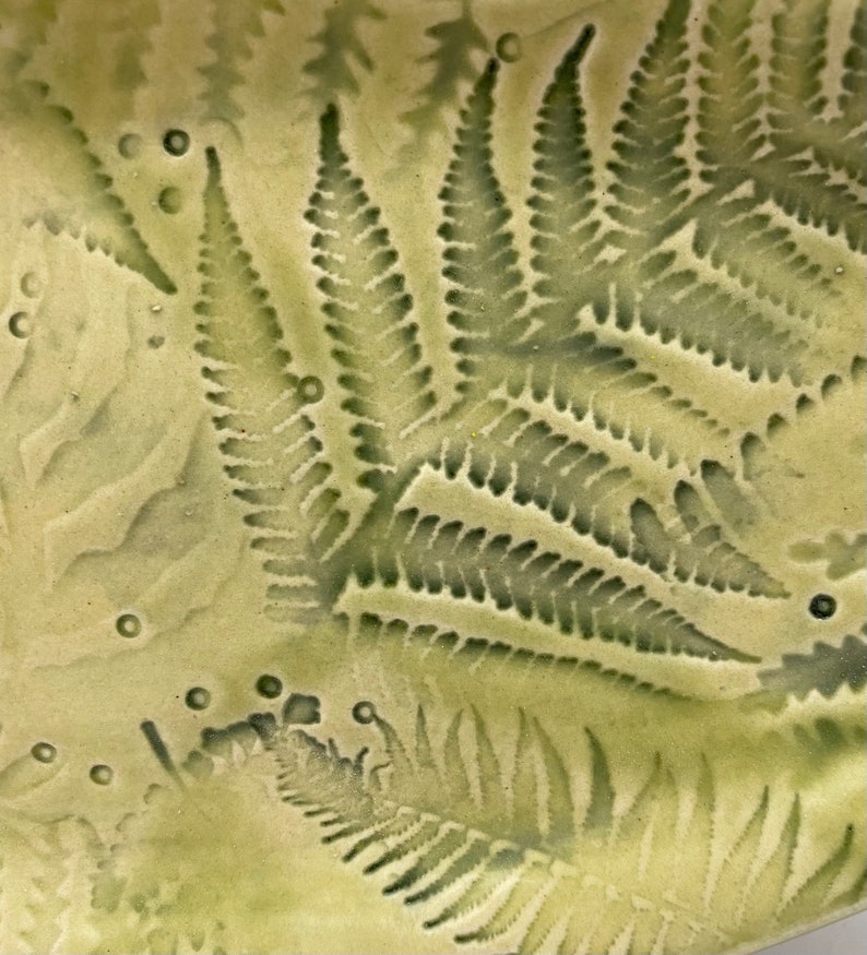 Impressed Fern Ceramic Serving Tray - Etsy